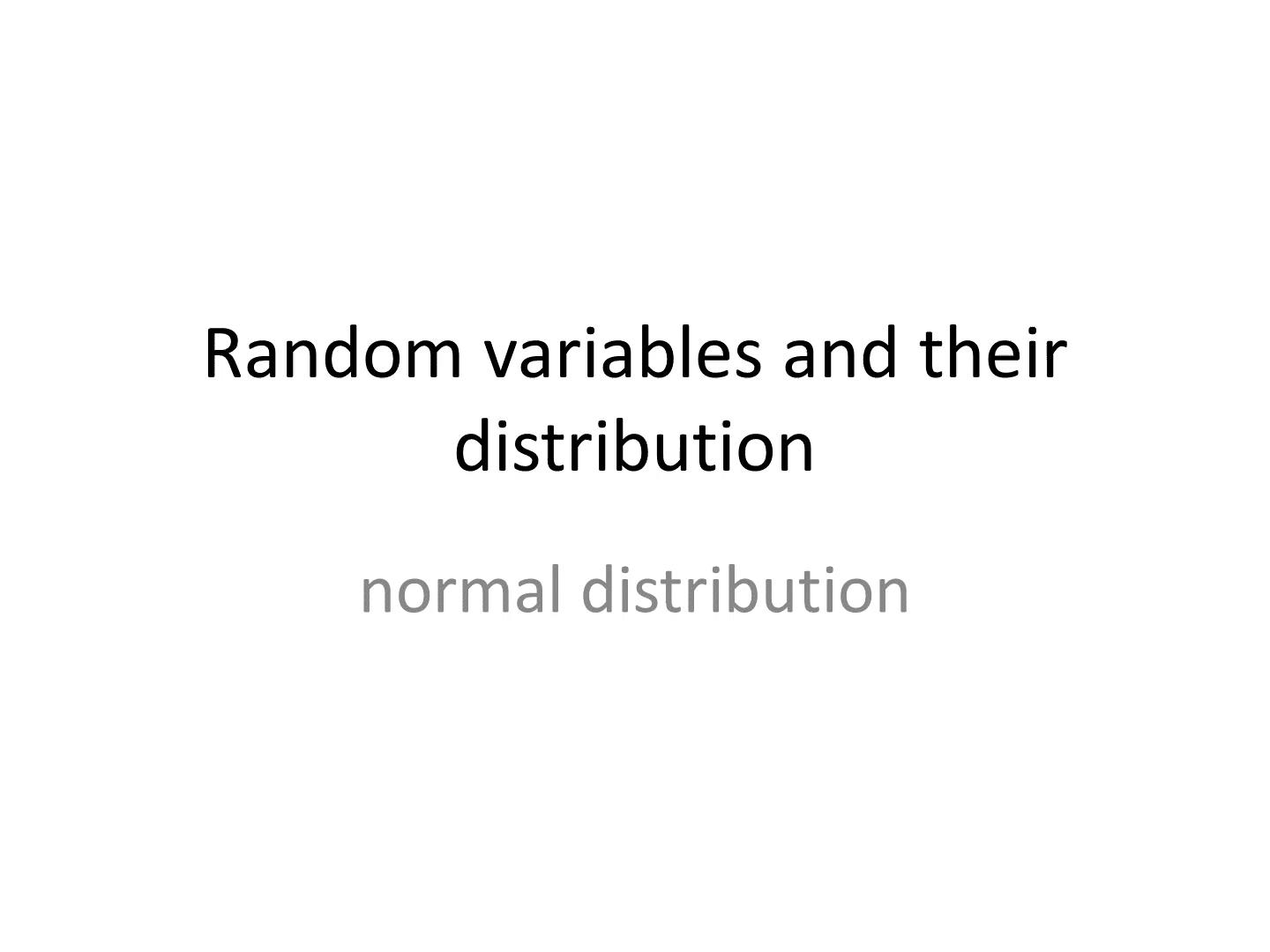 5 - Normal distribution